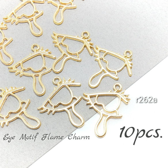10個 アイ(瞳)モチーフ 空枠チャーム Aタイプ 約20×19mm【r262a】* チャーム うさぎの素材屋さん＞移店により閉店 通販 ...