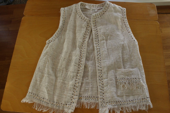 ざっくりコットンのステッチベスト その他トップス Some 通販｜Creema(クリーマ)