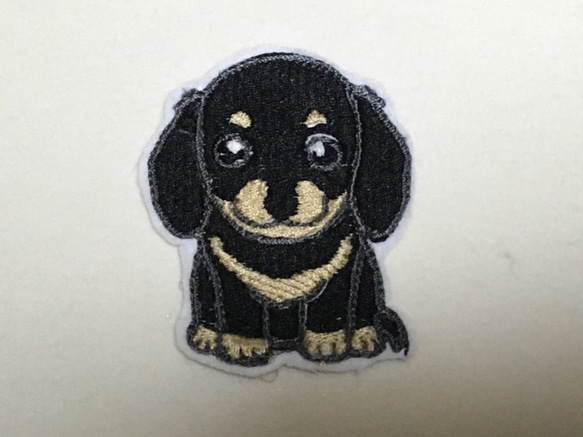 訳あり！ 現品限り！ダックス ブラクリ ワッペン 刺繍 アップリケ 犬 アップリケ ワッペン・アップリケ dog_house_radish ...