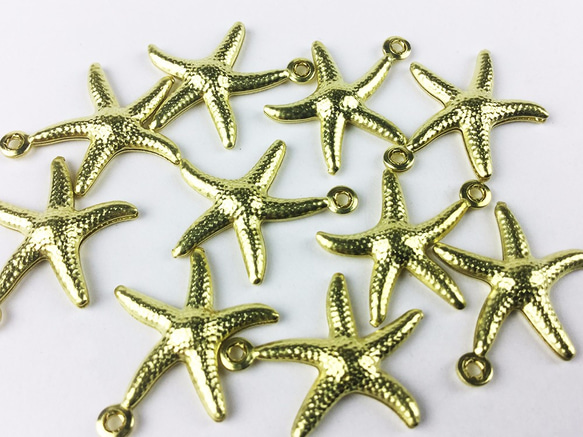 送料無料 ヒトデ チャーム ゴールド 15mm マリン スターフィッシュ チャーム （AP0011） チャーム soncunx 通販 ...