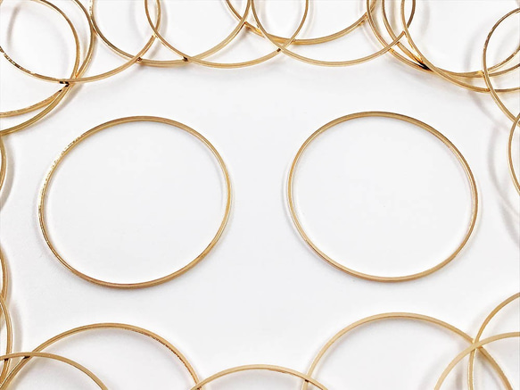 送料無料 フレームパーツ ゴールド 丸40mm 枠 チャーム セッティング ピアス イヤリング パーツ金具 AP1219 金具・チェーン ...