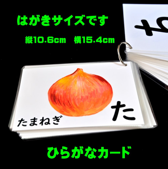 はがきサイズのひらがなカード 清音 フラッシュカード おもちゃ・人形 C&T数とことばの教材の手作り工房 通販 8129756｜Creema ...