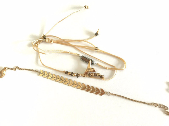 Y049 レトロ感 ブレスレット 3点セット 入園式 卒園式 お花見 アレルギー対応 結婚式 ブレスレット りりちゃんの小屋 通販 ...