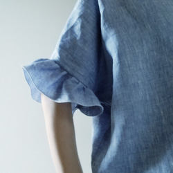 ヒラヒラ袖でほっそり華奢みえ ️涼しげで着回せるプルオーバー frenchlinen bleu ブラウス loveclover 松下さち子 ...