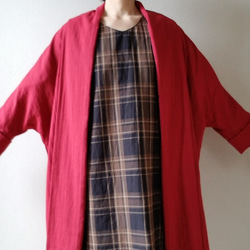 ふわふわ軽くて柔らかい肌触り ️ ダブルガーゼのロングカーディガン 茜色 カーディガン loveclover 松下さち子 通販｜Creema ...