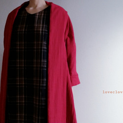 ふわふわ軽くて柔らかい肌触り ️ ダブルガーゼのロングカーディガン 茜色 カーディガン loveclover 松下さち子 通販｜Creema ...