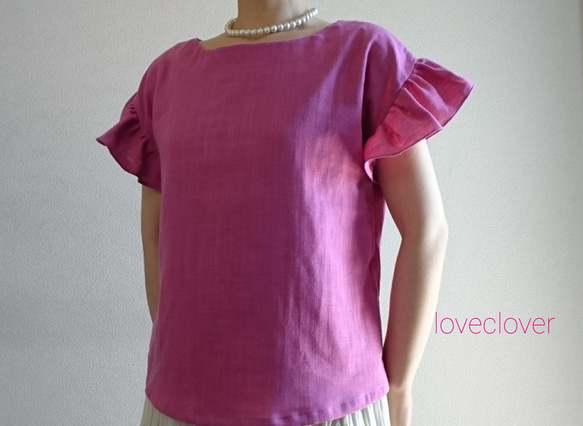 ☆新色☆ Hirahira sode pullover double gause rose bonbon ブラウス loveclover 松下 ...