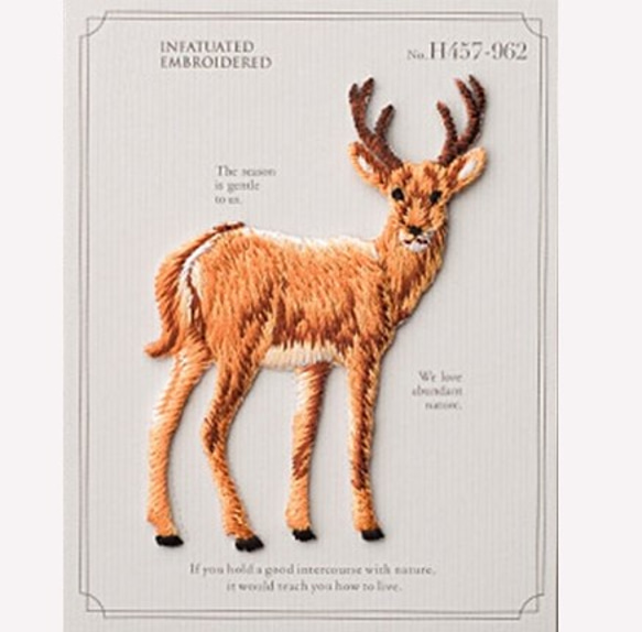 鹿 トナカイ バンビ アップリケ 刺繍 ワッペン アイロン接着 ワッペン・アップリケ coconuts 通販｜Creema(クリーマ) 4935335