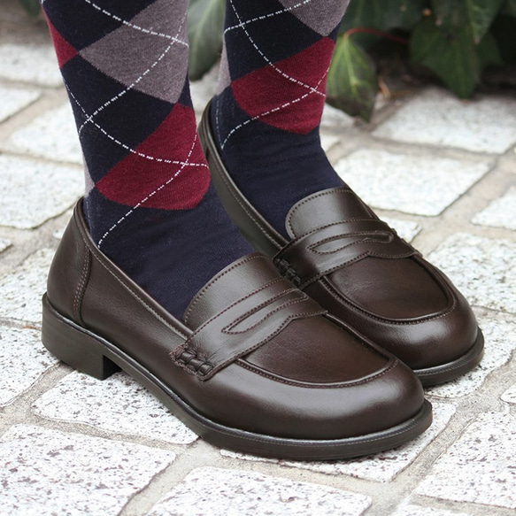 学生さんの足を救う！やわらか～いコインローファー (A6407) 【納期5～14日以内発送】 スリッポン 靴工房 Belle and Sofa ...