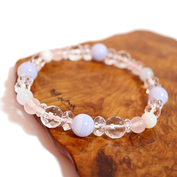 【ストレス解消 人間関係】ブルーレースアゲートの癒しの幸運 お守り 天然石 ブレスレット ブレスレット パワーストーンアクセサリー 通販 ...