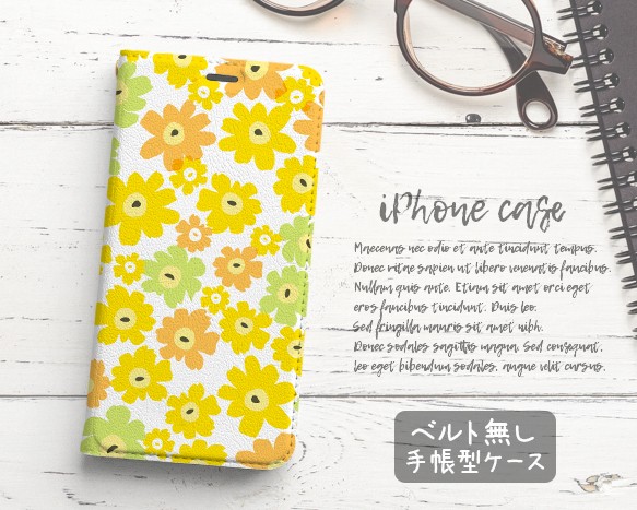 手帳型スマホケース《ベルト無し》 iPhoneケース・カバー mice 通販 6069243｜Creema(クリーマ)