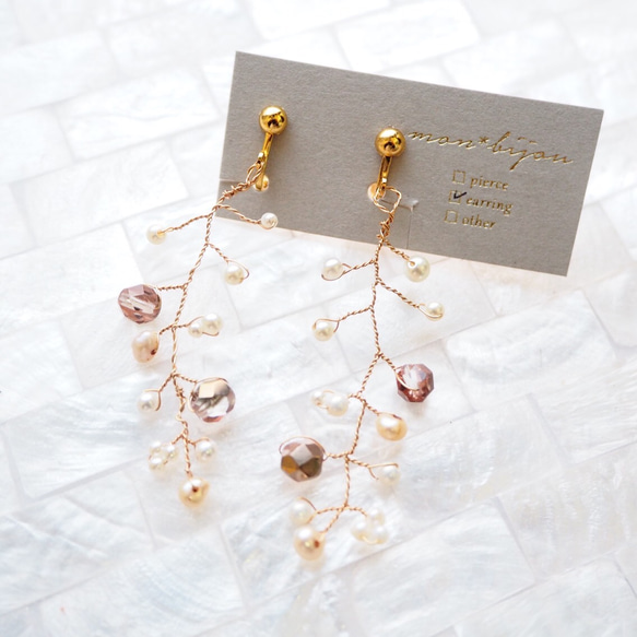 mini KASUMI earring/pierce(GOLD) イヤリング・ノンホールピアス mon* bijou 通販 5309553 ...