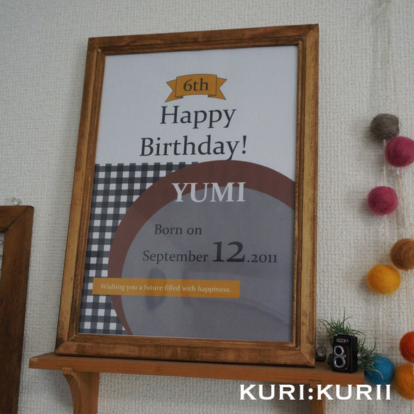 お誕生日の飾り付けに♪インテリアに♪写真撮影に♪バースデーポスター（B） その他インテリア雑貨 KURI:KURII 通販 5266463 ...