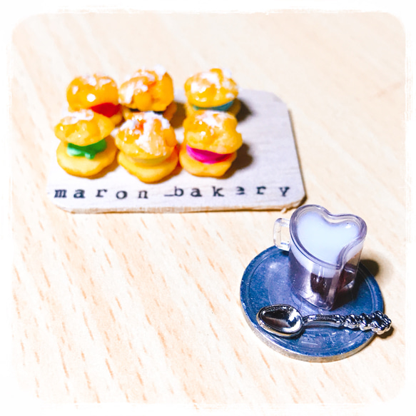 ミニチュア『miniシュークリームset』 その他雑貨 maron-bakery 通販｜Creema(クリーマ) 6680621