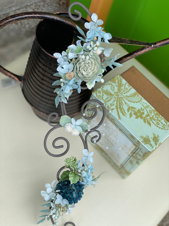 ト音アイアンベースデザイン☆そら色 アートフラワー みんとはうす 通販｜Creema(クリーマ) 10226490