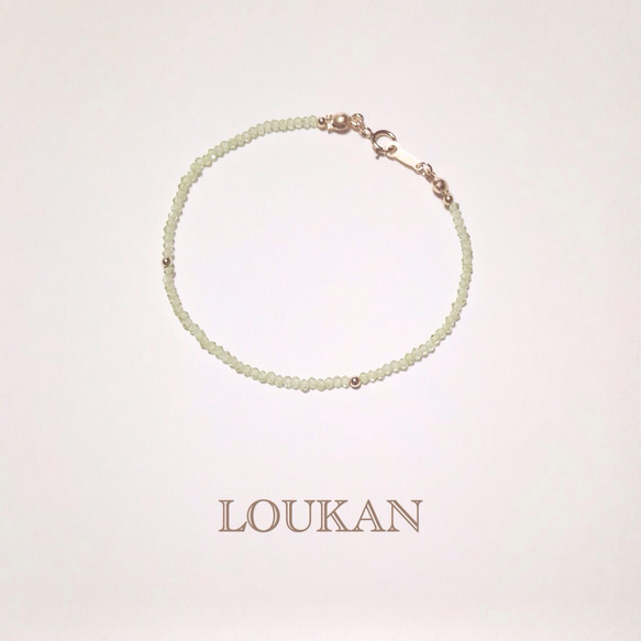 天然石ペリドット lineブレスレット ブレスレット loukan 通販 1431172｜Creema(クリーマ)