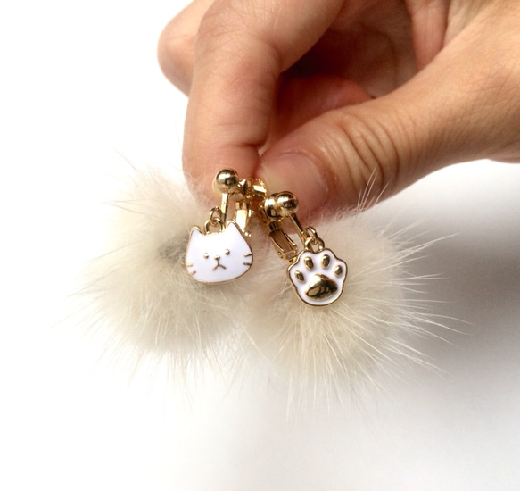 たまのたまたま＊イヤリング（グレー） イヤリング・ノンホールピアス ongen 通販 4537592｜Creema(クリーマ)