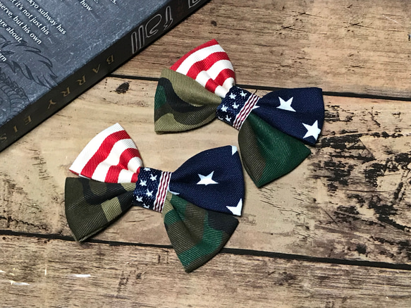 【パーツ販売】 アメリカン風のリボンパーツ 2つセット② その他素材 ♪Hand-Made-Cafe♪ 通販｜Creema(クリーマ ...