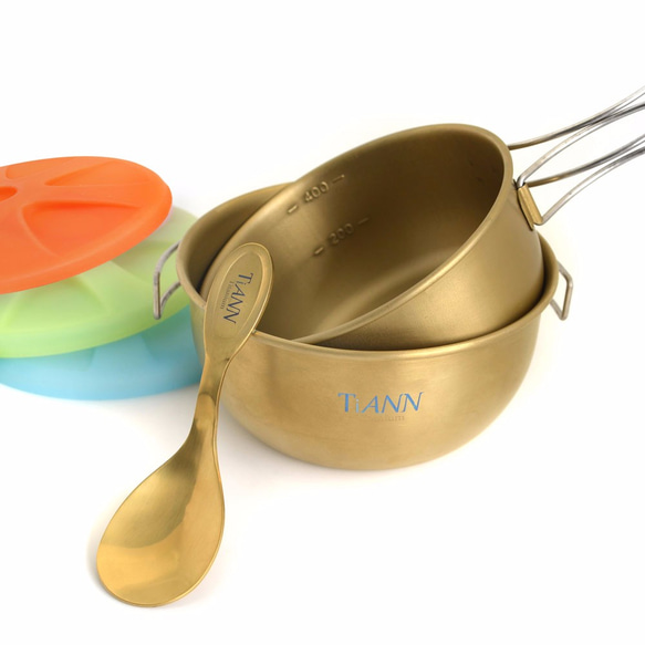 【TiANN】Titanium Bowl (S/M) & Spoon Set 弁当箱・ランチボックス TiANN 鈦安純鈦餐具 通販 ...