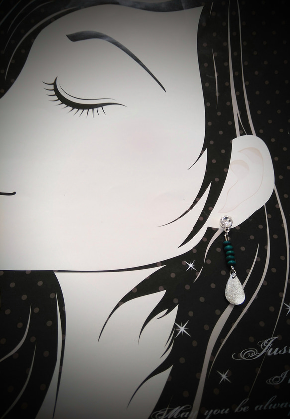 シール（貼る）ピアス 冬の雫 イヤリング・ノンホールピアス 神楽 Sora 通販 6690692｜Creema(クリーマ)