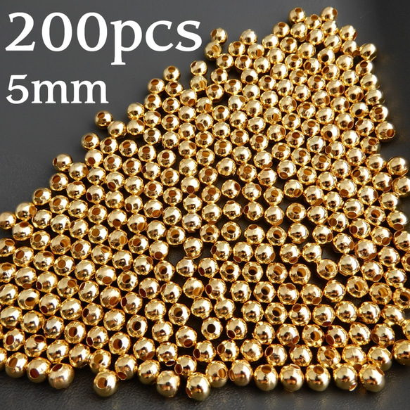 【メタルビーズ】約200個入り スペーサー ゴールド 5mm 5ミリ つまみ細工花芯にもおすすめ ビーズ shop.moache 通販 ...