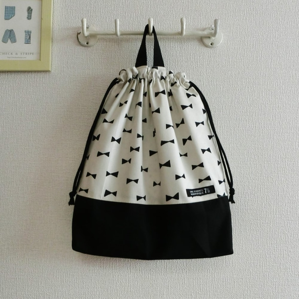 【大きいサイズ】体操着袋 お着替え巾着 リボン 体操服袋・お着替え袋 haru 通販 4955575｜Creema(クリーマ)