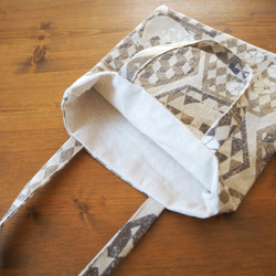 【sale】Antique flower ぺたんこミニトートバッグ （グレーベージュ） トートバッグ cafe lokki 通販 ...