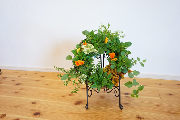 元気いっぱいオレンジリース リース fuwari-fuwari 通販 4850607｜Creema(クリーマ)