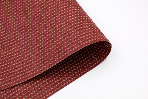 【紙布ホーム】茶テーブルテーブルランナー（チェック柄赤4）20×200cm、30×150cm、40×200cm、天然素材、紙糸織 ランチョン ...