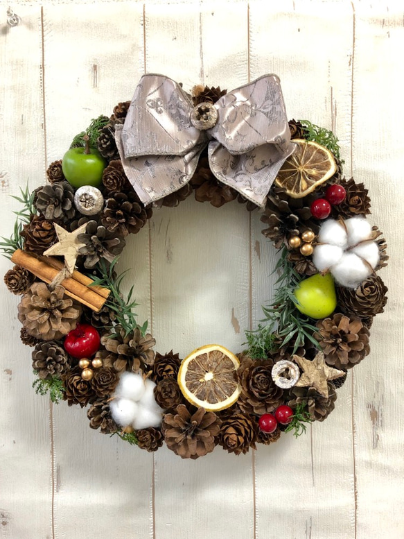 クリスマスリース クラシック リース はなりん 通販 8073334｜Creema(クリーマ)