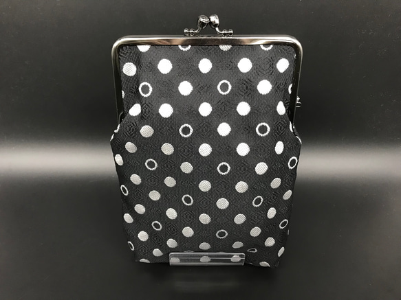 本場筑前博多織献上柄&ドット柄コラボオリジナル御朱印帳入れ1 大がま口 小物入れ 御朱印帳 2冊収納可能 その他ケース HAKATAORI ...