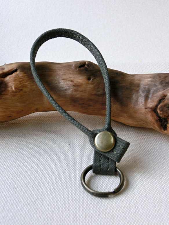 キーストラップ りきゅうねず アンティーク金具 キーリング GOZI帆布 通販｜Creema(クリーマ)