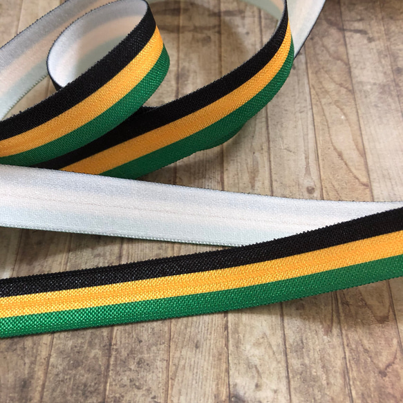 伸縮性 ゴム リボン ジャマイカ 16mm 2ヤード リボン・テープ ギルドバイピーオーディー 通販 5373898｜Creema(クリーマ)