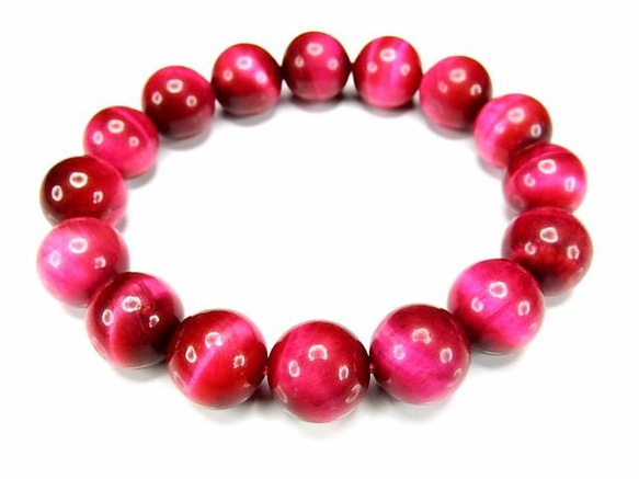 極美4Aピンクローズタイガーアイ12mmブレスレット大玉天然石石街 ブレスレット 石街 プライム 通販 5473237｜Creema(クリーマ)