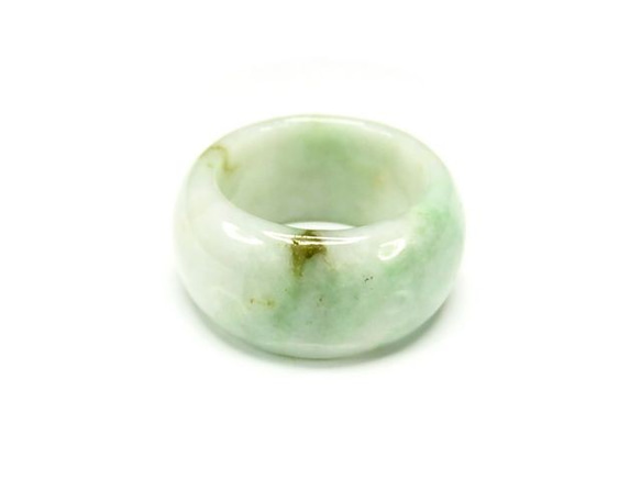 緑入りひすい指輪ジェダイト天然石サムリング約27号石街U0159 指輪・リング 石街 プライム 通販 7113340｜Creema(クリーマ)