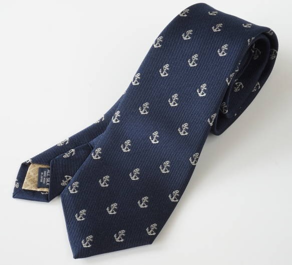 [完売]ｼﾙｸ100% マリンテイストネクタイ ネイビー ネクタイ・蝶ネクタイ 138etex 通販 5461556｜Creema(クリーマ)