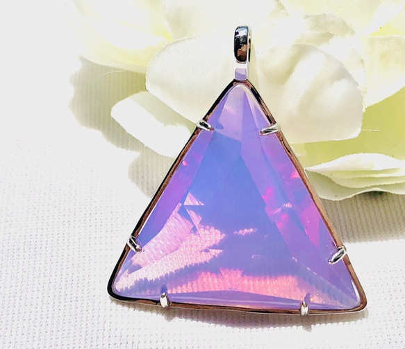 アンダラクリスタルライラックエンジェルオーラペンダント「特にエササニとのつながり」 ペンダントトップ moonchild アカシックチャネラー ...