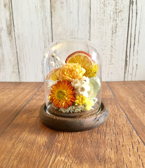 |夏橙| 乾燥花。擴香花。玻璃盅。禮物 乾燥花 飛鳥 的作品 5455409｜Creema