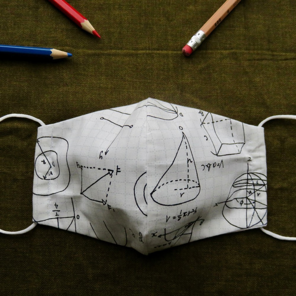 数学 算数 布マスク 理系（大人用Mサイズ） 布マスク 黄色い魚 通販 10905797｜Creema(クリーマ)