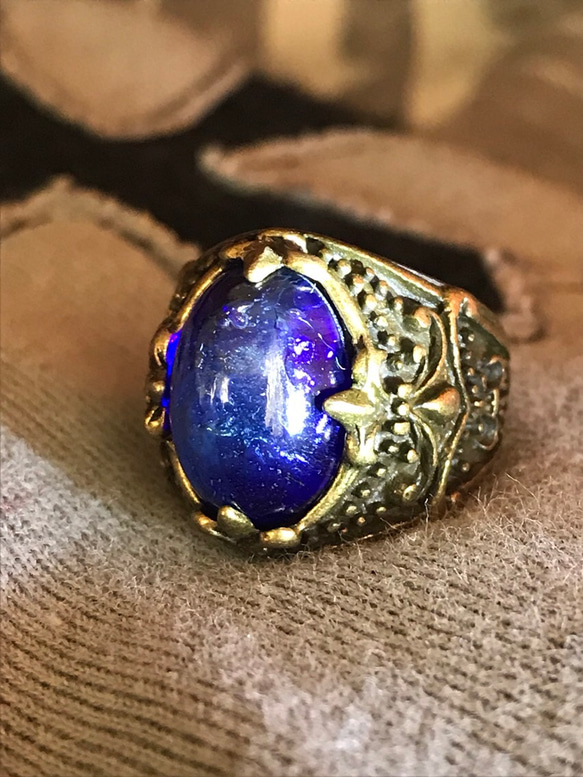 オリエンタルBlue・・ドラゴンズブレスring（10〜23号）（金古美） 指輪・リング アリスの小瓶（諸注意必読の上） 通販｜Creema ...