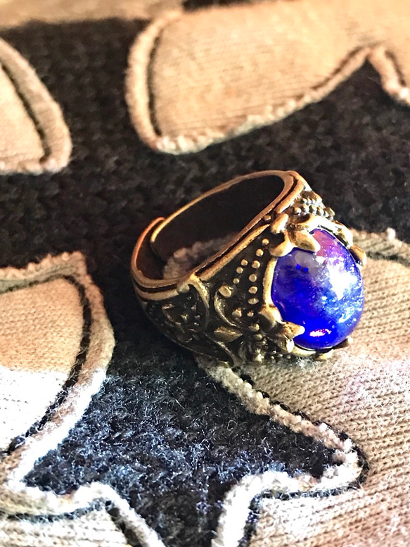 オリエンタルBlue・・ドラゴンズブレスring（10〜23号）（金古美） 指輪・リング アリスの小瓶（諸注意必読の上） 通販｜Creema ...