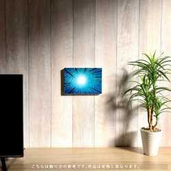 「猫のいる街」原画 黒猫×夜空 青 ターコイズ 絵画 キャンバス 風景画 スプレーアート インテリアパネル 絵画 AKI SPRAY ...