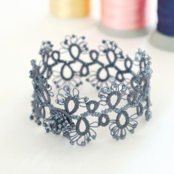 OYA Tatting lace Bracelet [LACE] Charcoal Gray 手鍊 AYTURK／アイトゥルク 的作品 ...