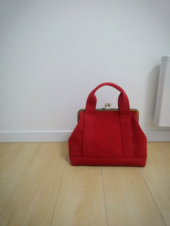 【受注製作】がまぐち トートバッグ 8号帆布 Mサイズ トートバッグ yucco-yocco 通販 5201341｜Creema(クリーマ)