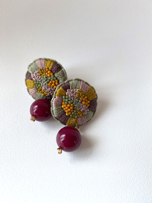 イロトリドリ【蝶バネイヤリング】アカムラサキ イヤリング・ノンホールピアス cota's handmade 通販 11548870 ...