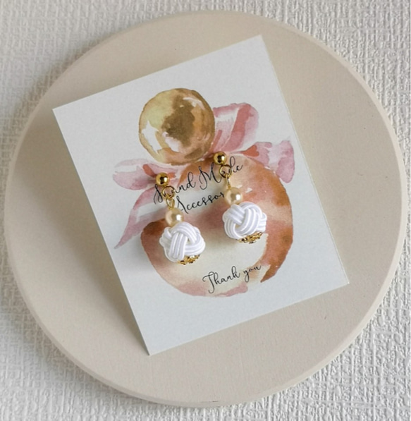 クリア（白） 数秘&カラーⓇ・一粒ピアス/水引ピアス・イヤリング ピアス（スタッド・一粒） K-iori（ケー・イオリ） 通販 ...