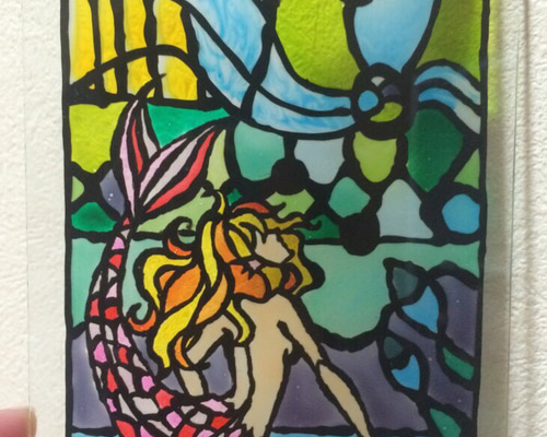 なんちゃってステンドグラス♡ 絵画 すずか 通販 1682079 なんちゃってステンドグラス♡ 絵画 すずか 通販 1682079