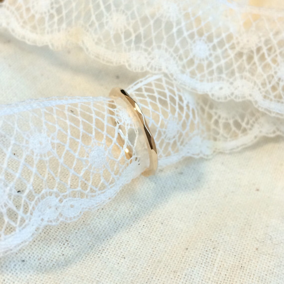 【受注】K10YG ゆらめきリング 刻印無料 C-3 指輪・リング 星とネコ 通販 2024657｜Creema(クリーマ)