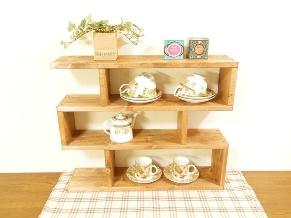 カップボード 特注(チーク&ホワイト) 棚・シェルフ・ラック moon-3571 通販｜Creema(クリーマ) 9491069