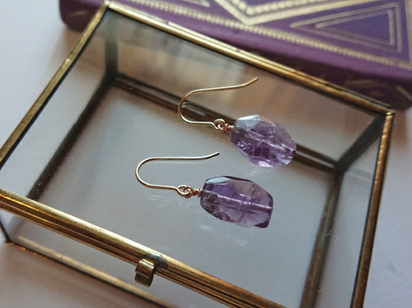 14KGF アメトリンのピアス(イヤリング) ピアス（フック・チェーン） Alicia 通販 7277510｜Creema(クリーマ)